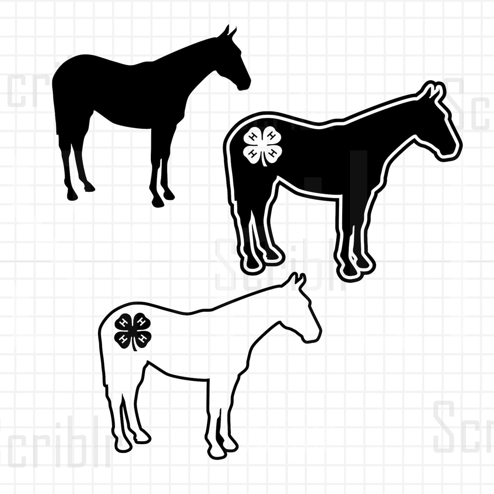 4H Horse SVG Vector PNG - Etsy