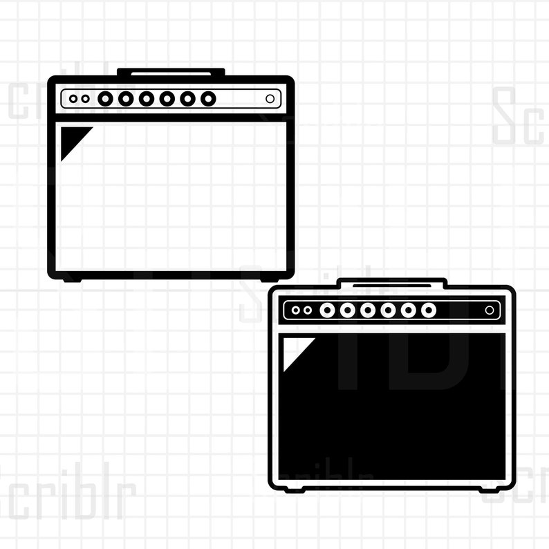 Guitar Amplifier Vector SVG PNG Cutfile - Etsy
