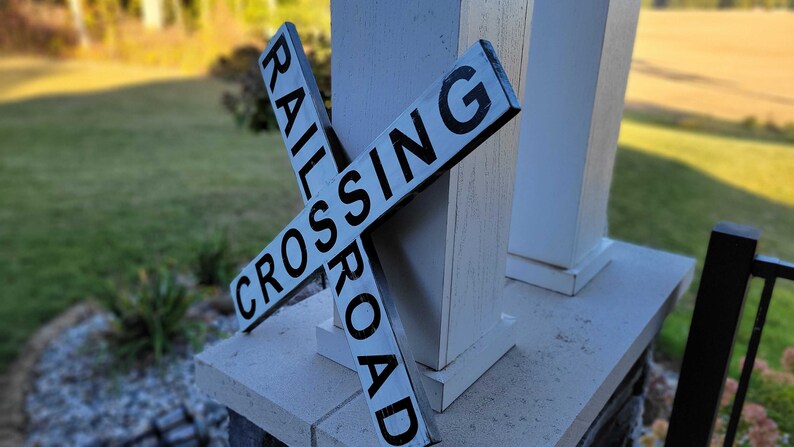 Railroad Crossing Warning Sign - Etsy