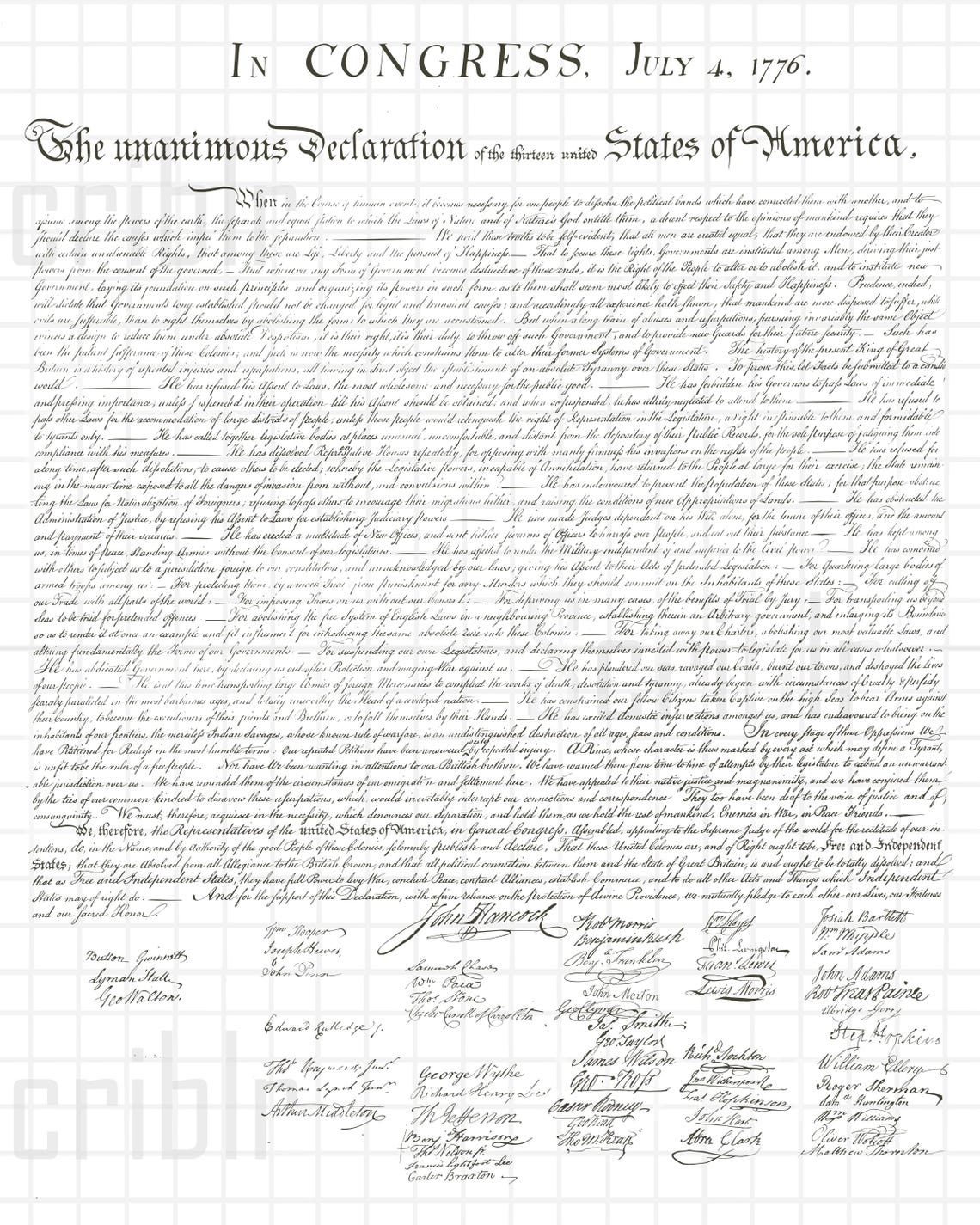 Declaration of Independence Vector SVG PNG Cut File - Etsy