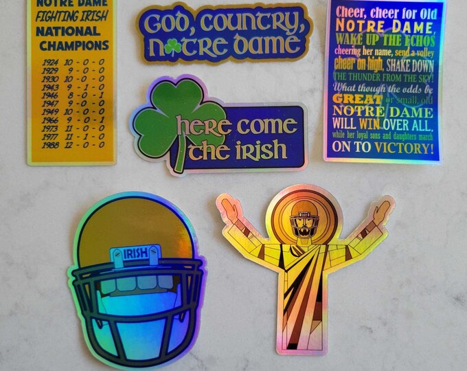 Notre Dame Stadium Watercolor Vinyl Sticker - Fighting Irish Gift - Etsy