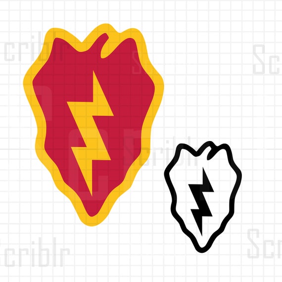 25th Infantry Division Unit Patch Vector SVG PNG JPG Cut File - Etsy