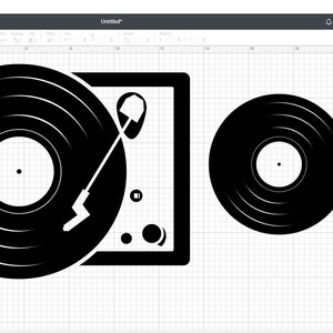 Vinyl Record Player and Record SVG PNG JPG Cutfile - Etsy