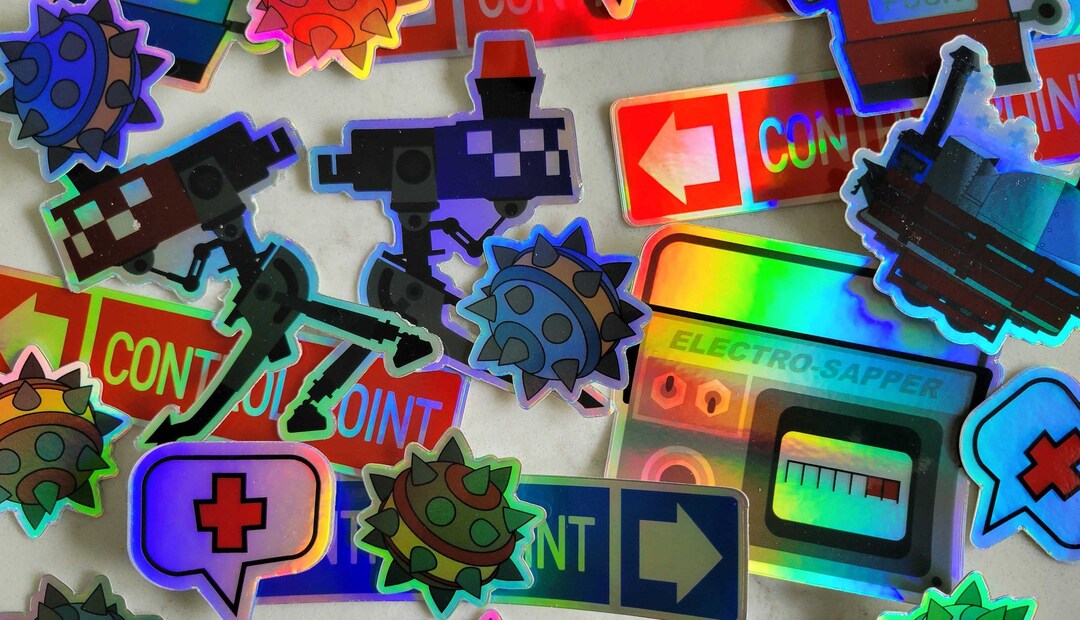 TF2 Red/blu Holographic Stickers - Etsy