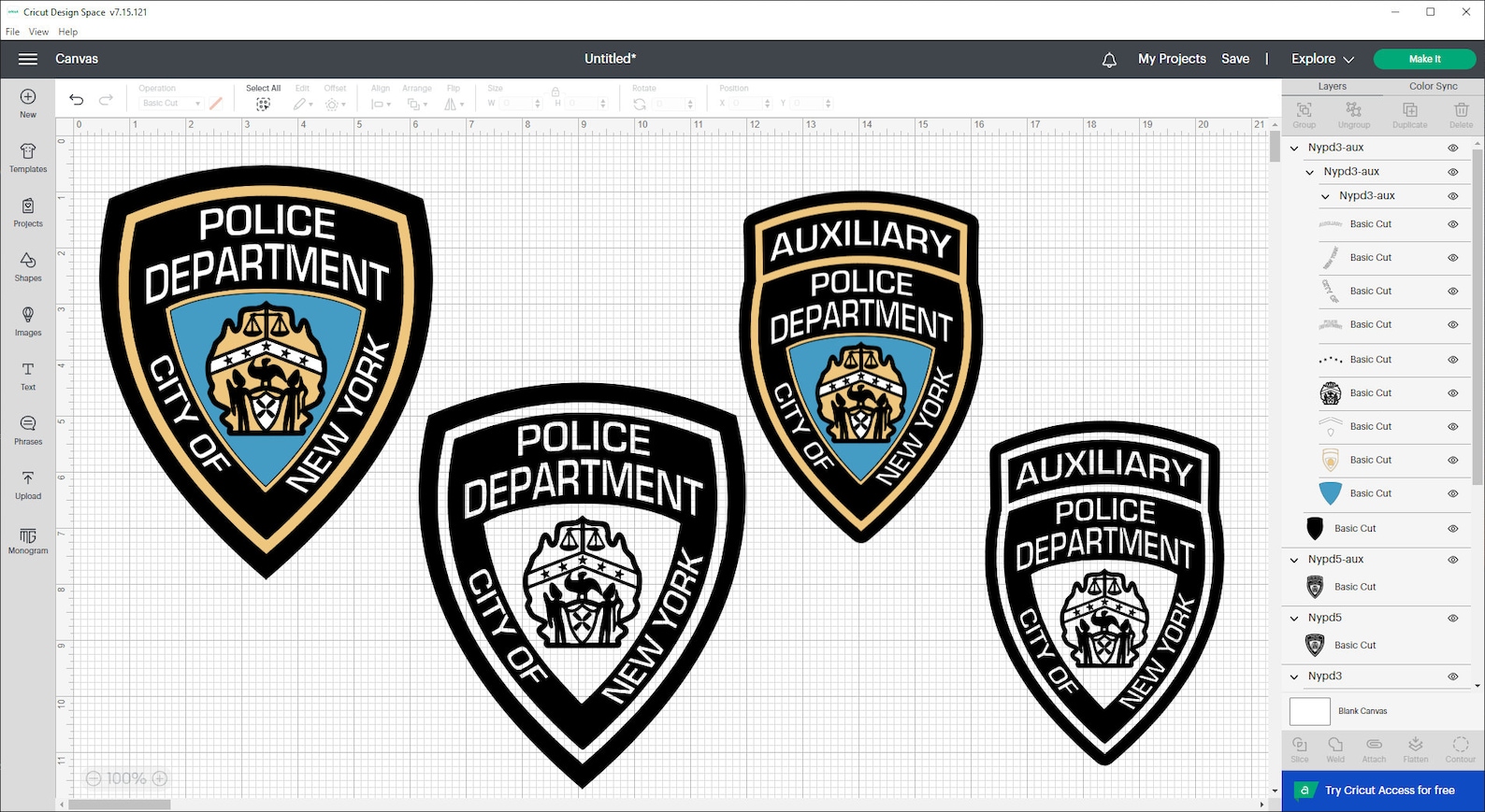 NYPD SVG Vector Cut File New York Police Department - Etsy