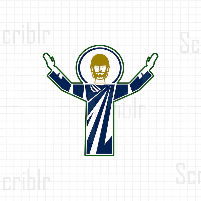 Touchdown Jesus Vector Cutfile SVG JPG PNG - Etsy
