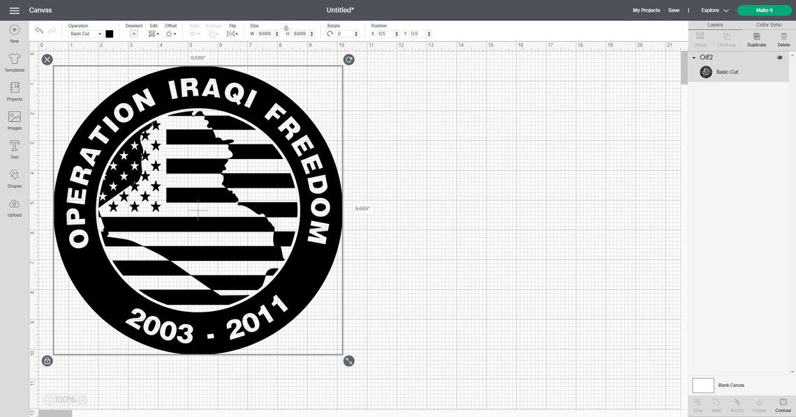 OIF Operation Iraqi Freedom Vector PNG SVG Cutfile - Etsy