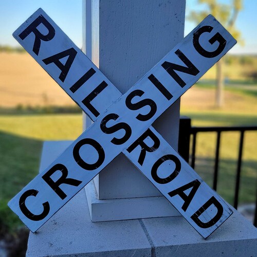 Railroad Crossing Warning Sign - Etsy