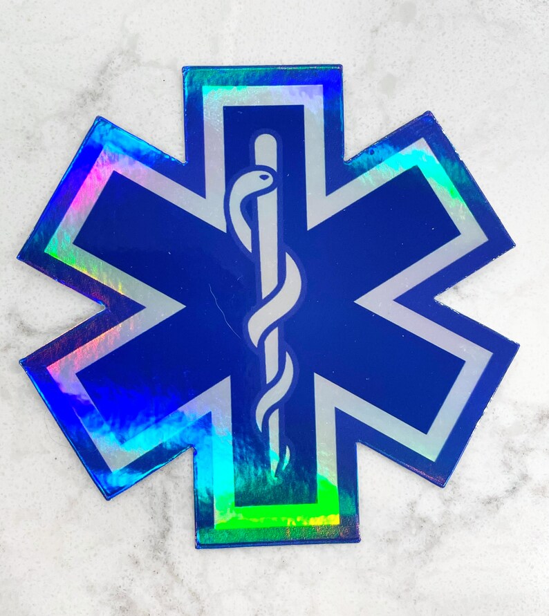 Star of Life Holographic Stickers - Etsy