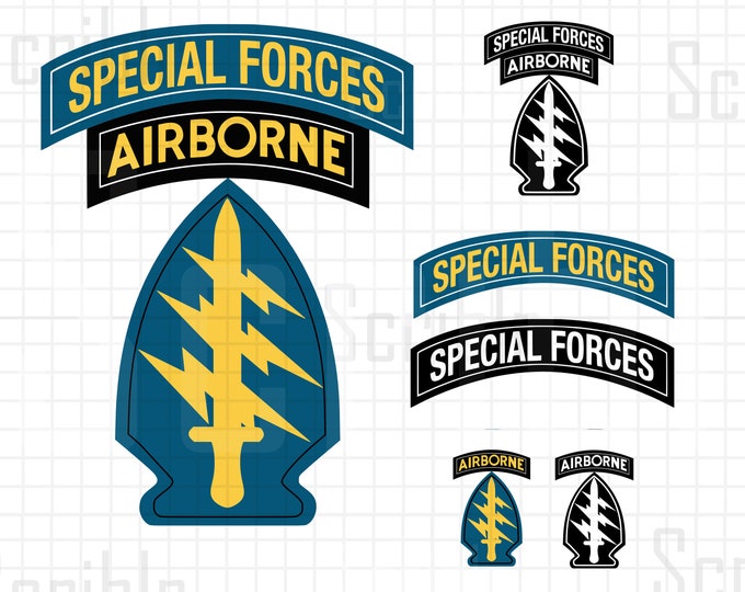 United States Army Special Forces Unit Patch Vector SVG PNG - Etsy