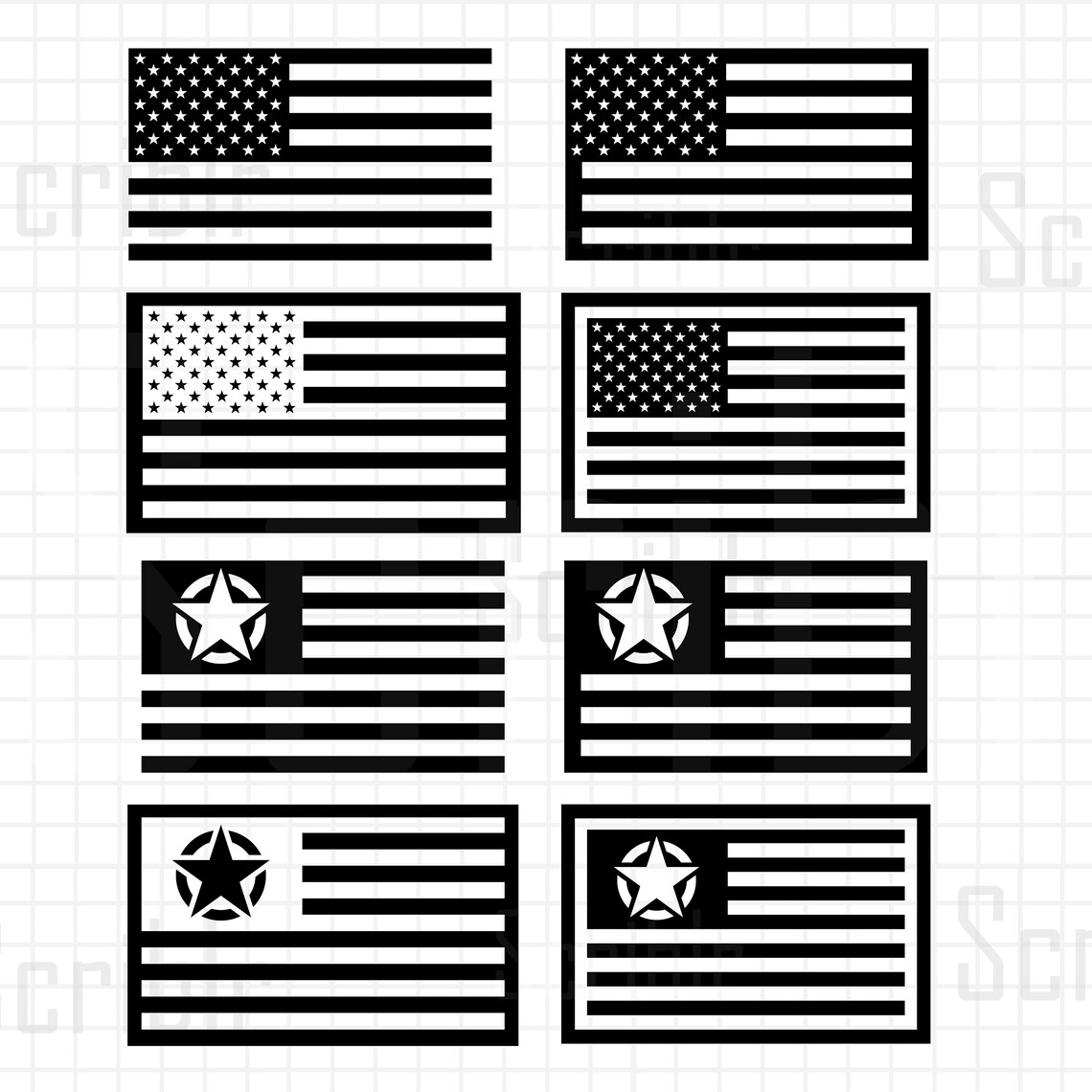 US Flag SVG PNG Vector Cutfile - Etsy