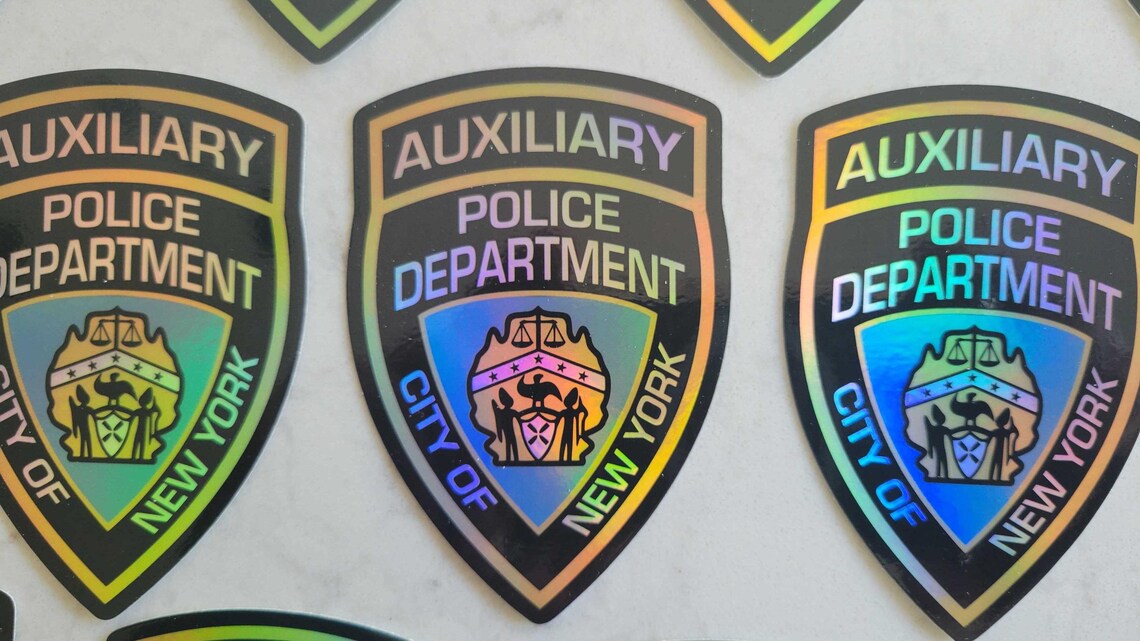NYPD Auxiliary New York Police Department Holographic Sticker - Etsy