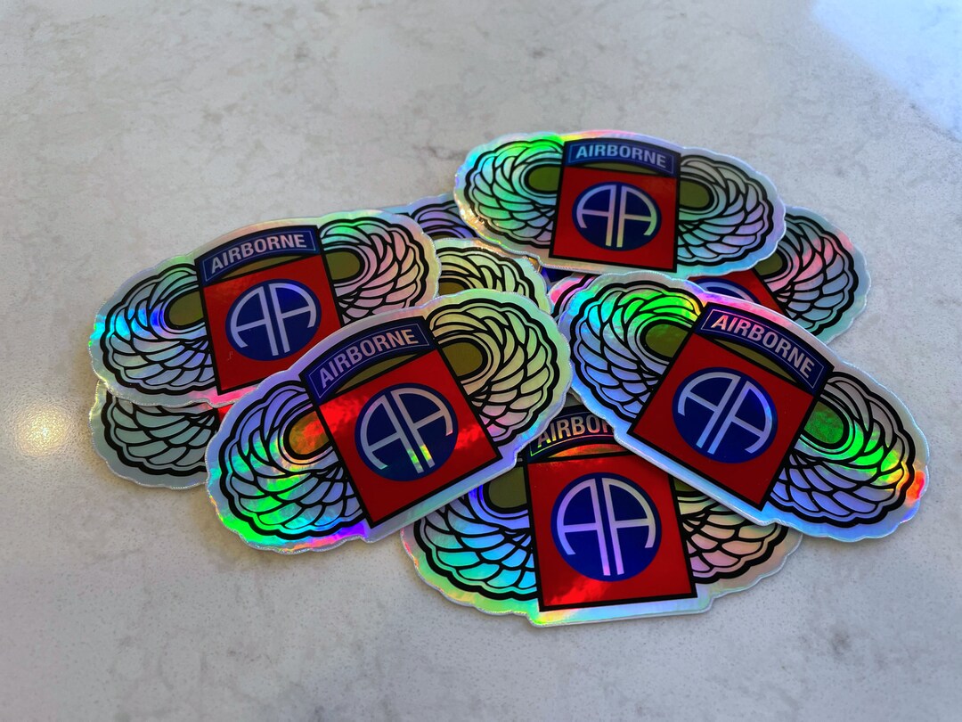US Army 82nd Airborne Holographic Stickers - Etsy