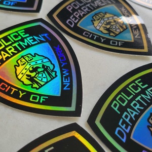NYPD New York Police Department Holographic Sticker - Etsy