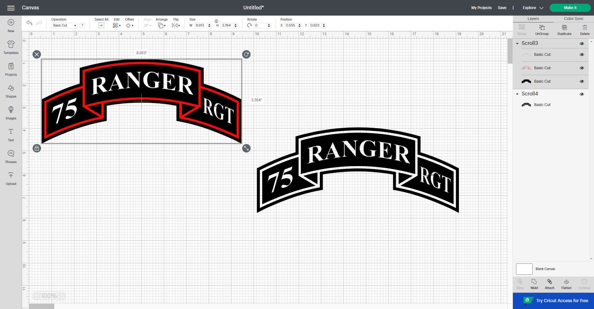 75th Army Ranger Regiment Scroll SVG Vector Cutfile - Etsy Australia