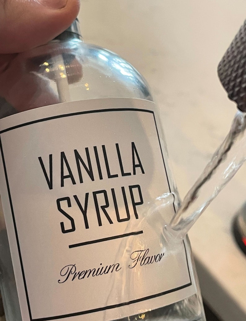 Flavored Coffee Syrup Flavor Vinyl Stickers Labels - Etsy