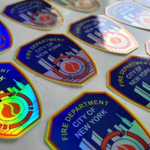 FDNY New York Fire Department Holographic Sticker - Etsy