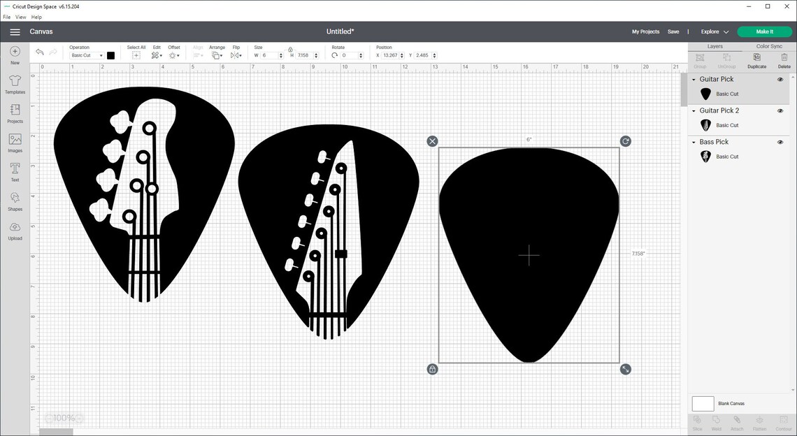 Bass Guitar Pick SVG PNG JPG Cutfile Vector | Etsy