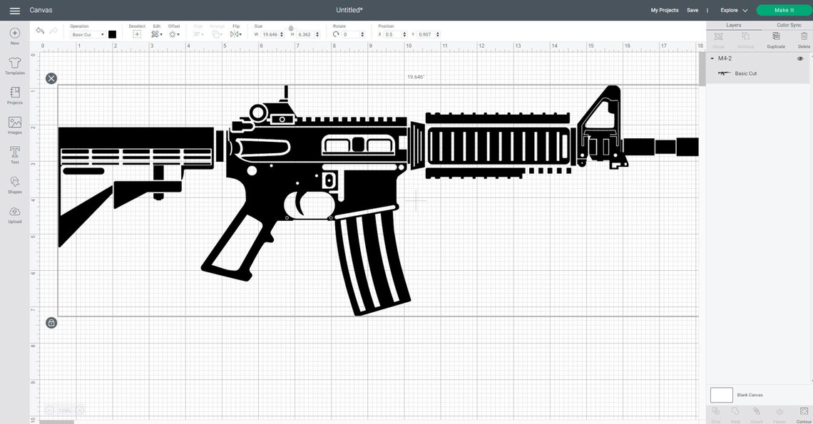 M4 AR15 Assault Rifle SVG Vector PNG - Etsy Canada