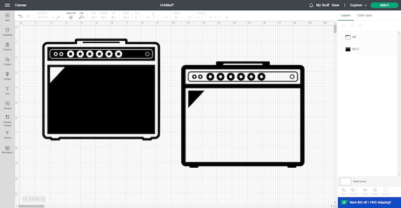 Guitar Amplifier Vector SVG PNG Cutfile - Etsy