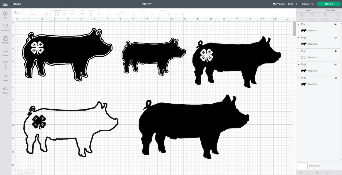 4H Pig Swine SVG Vector PNG - Etsy Hong Kong