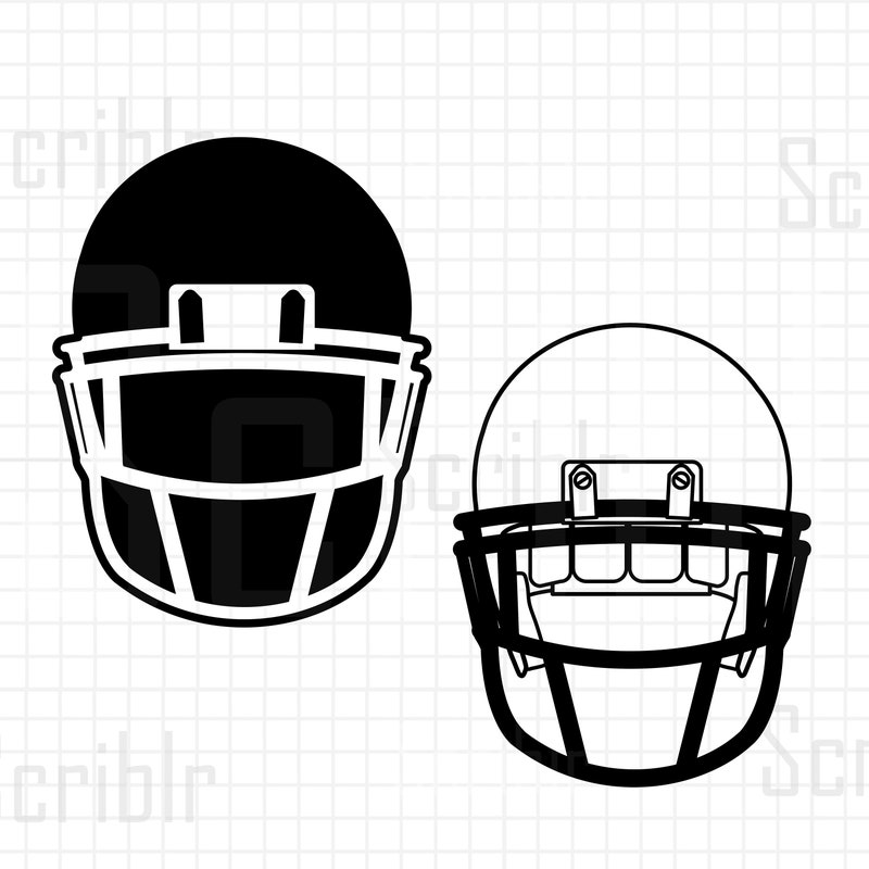Front Facing Helmet Svg - Etsy