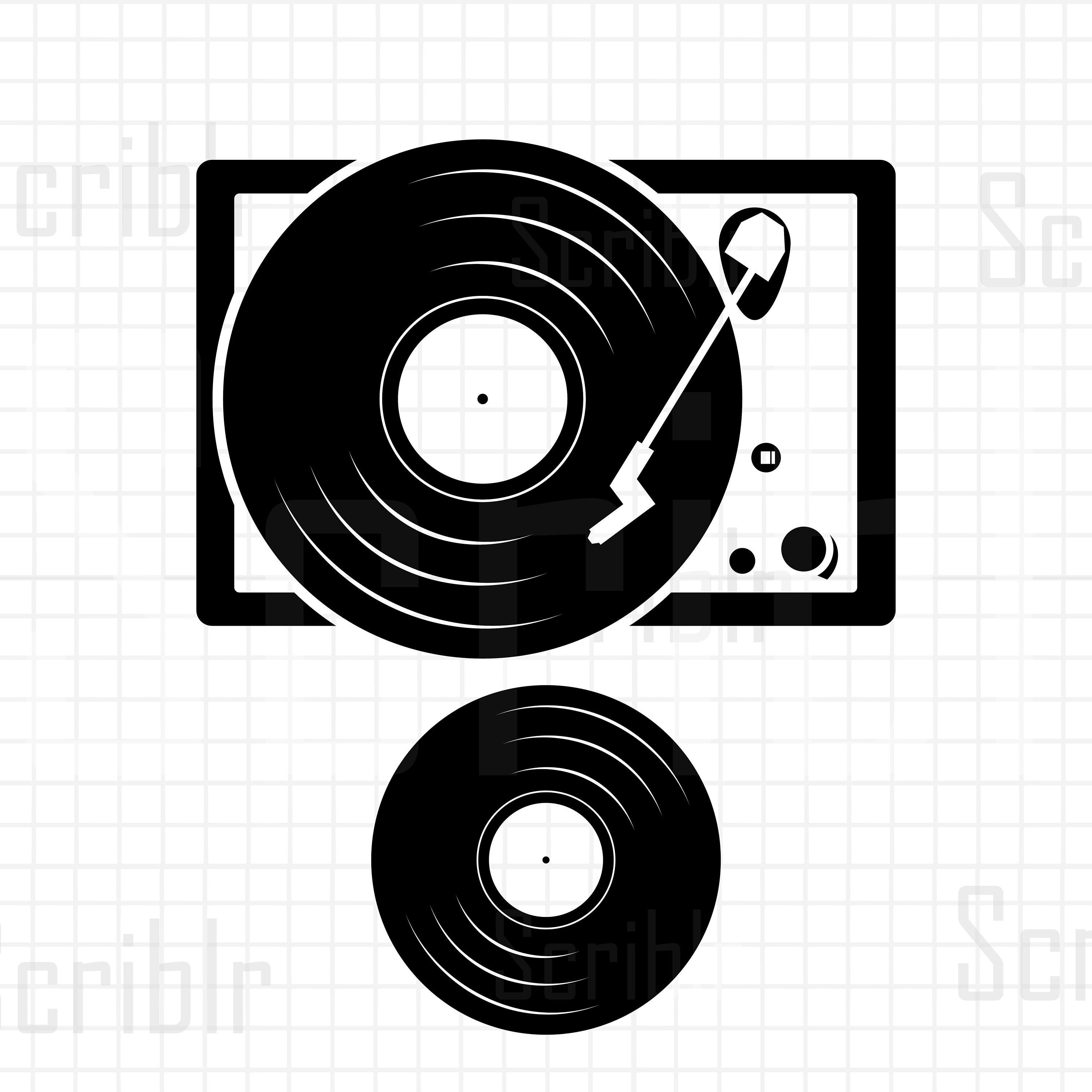 Vinyl Record Player and Record SVG PNG JPG Cutfile - Etsy
