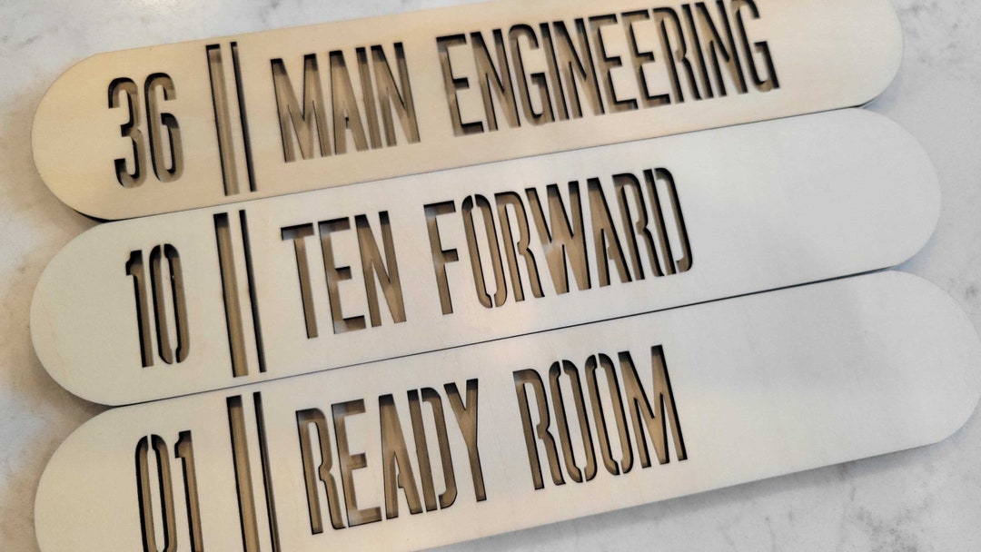 Star Trek: the Next Generation Deck Label Laser Cut Basswood Kit - Etsy