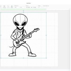 Alien Guitar SVG PNG Vector Cutfile - Etsy