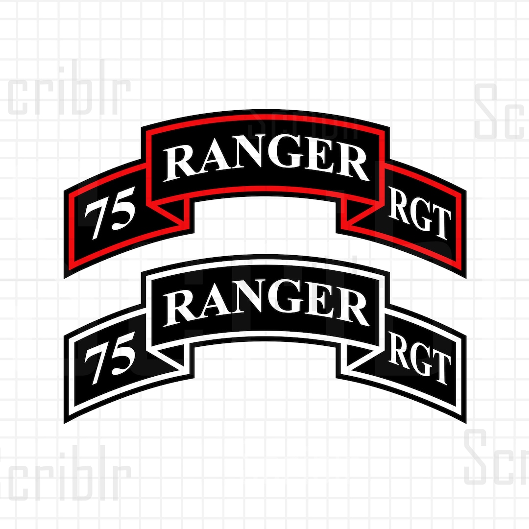 75th Army Ranger Regiment Scroll Svg Vector Cutfile Etsy
