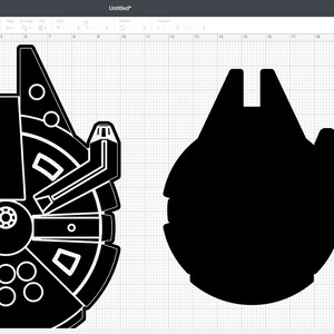 Star Wars Millennium Falcon SVG JPG PNG - Etsy