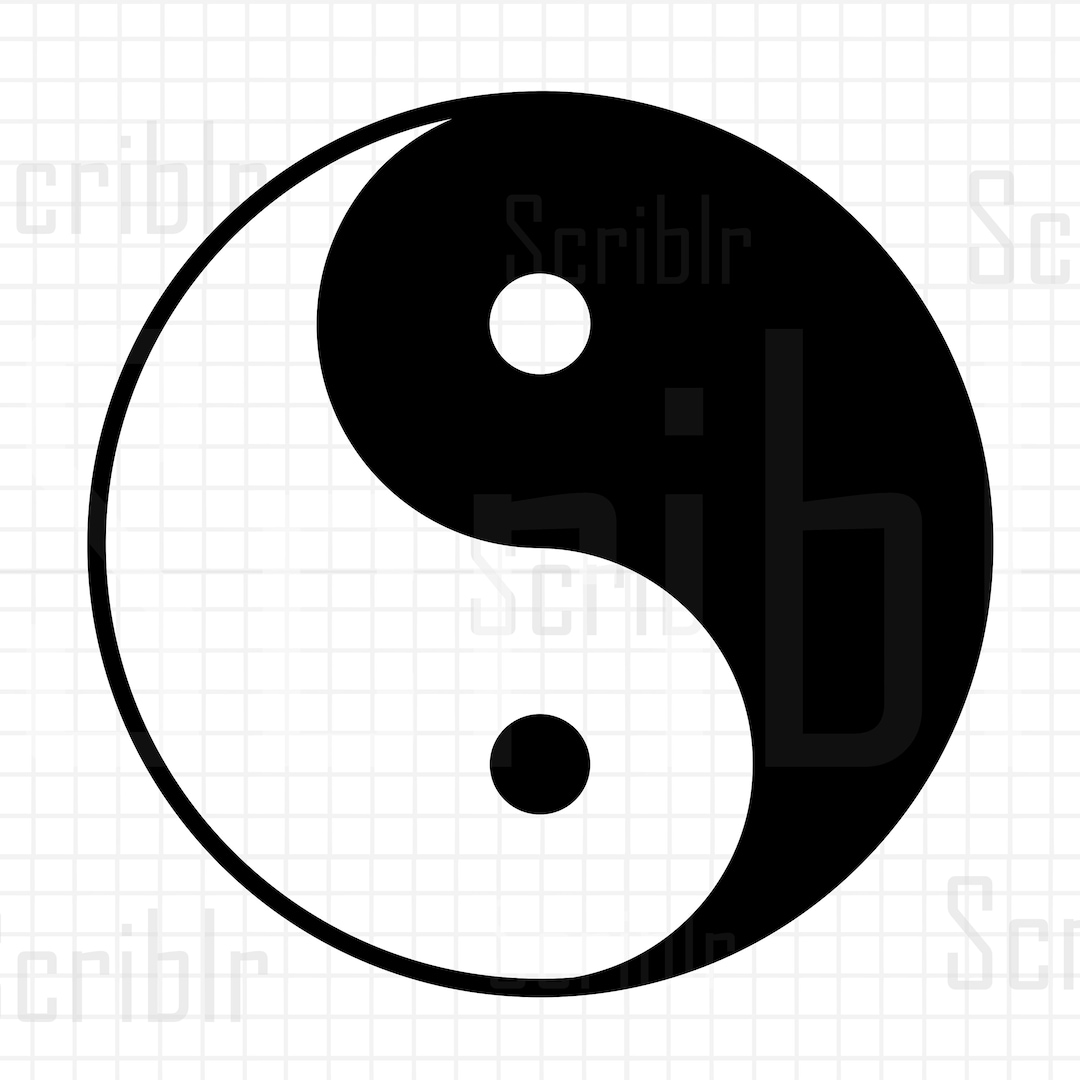Yin Yang SVG PNG Vector Cutfile - Etsy
