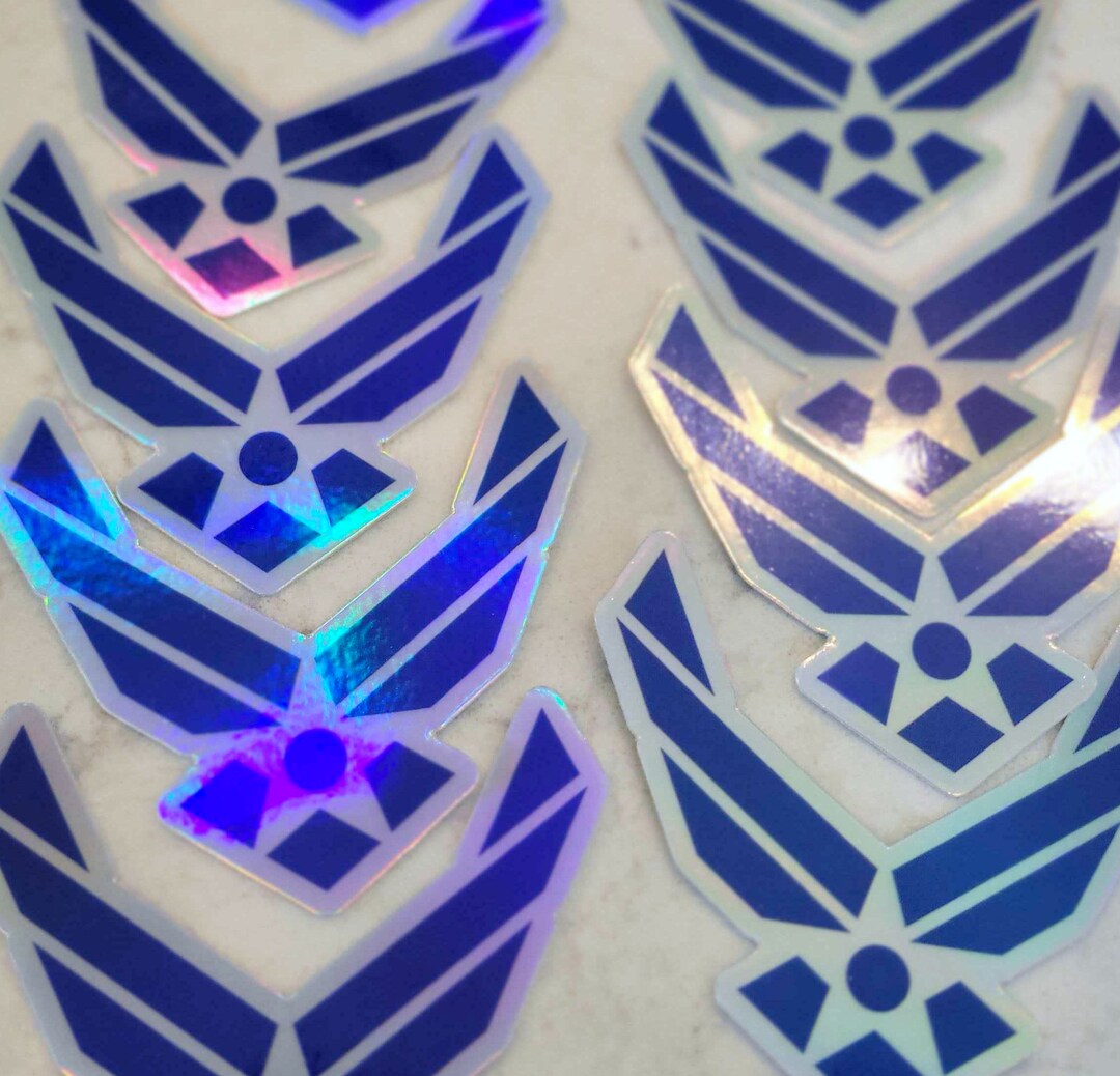 Airforce Holographic Stickers - Etsy
