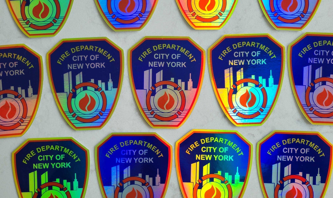 FDNY New York Fire Department Holographic Sticker - Etsy