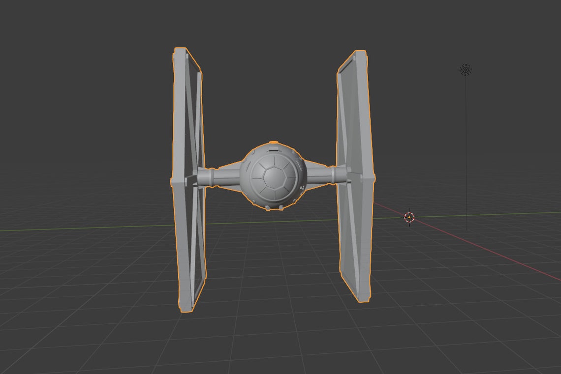 Tie Fighter OBJ STL 3D Print File - Etsy