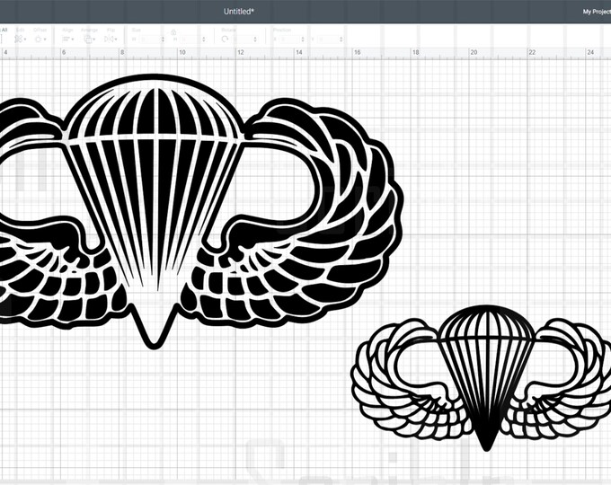 US Army Jump Wings Digital Vector Files SVG, Ai, Pdf, Eps, Dxf, Png - Etsy