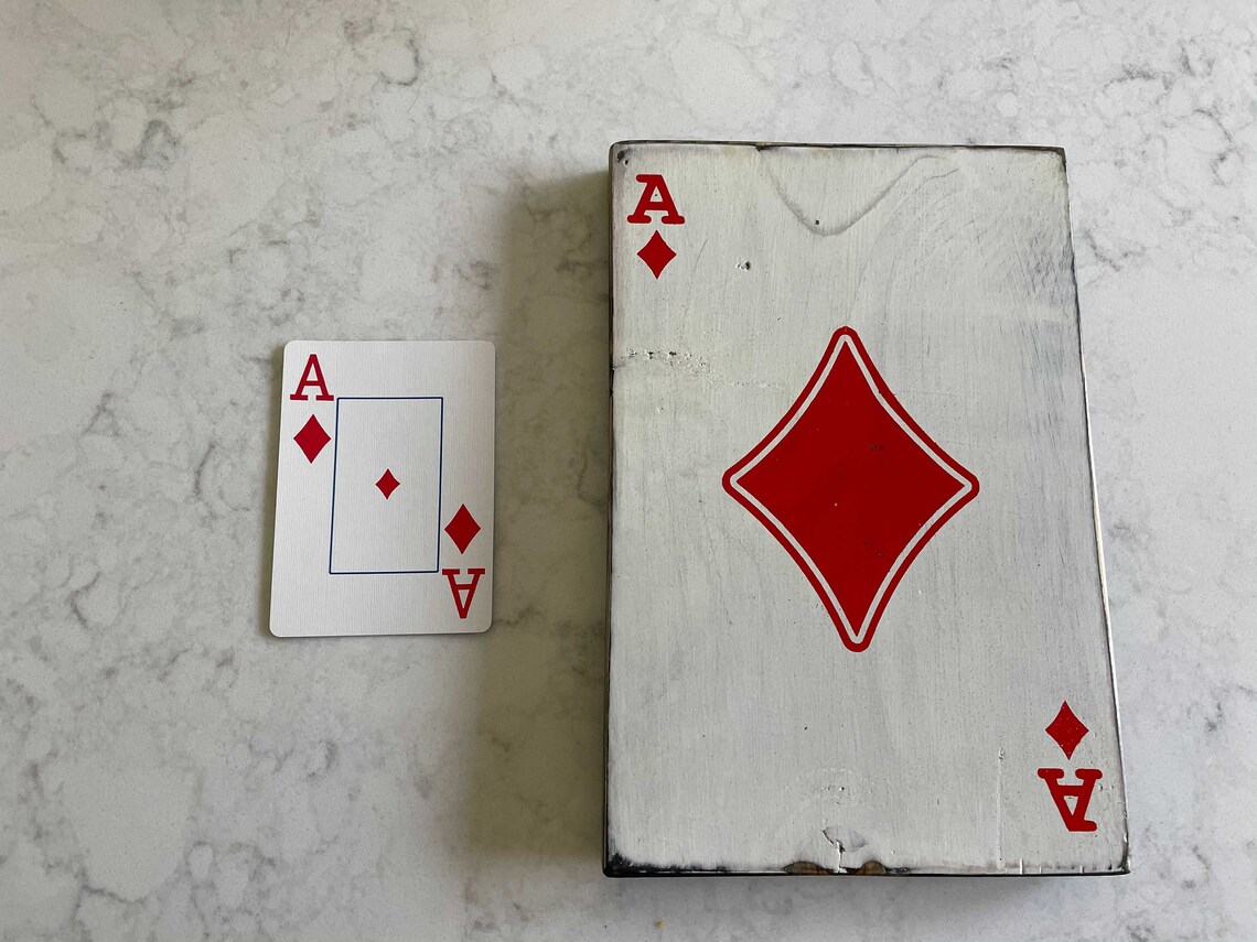 Four Wooden Ace Signs Distressed | Etsy