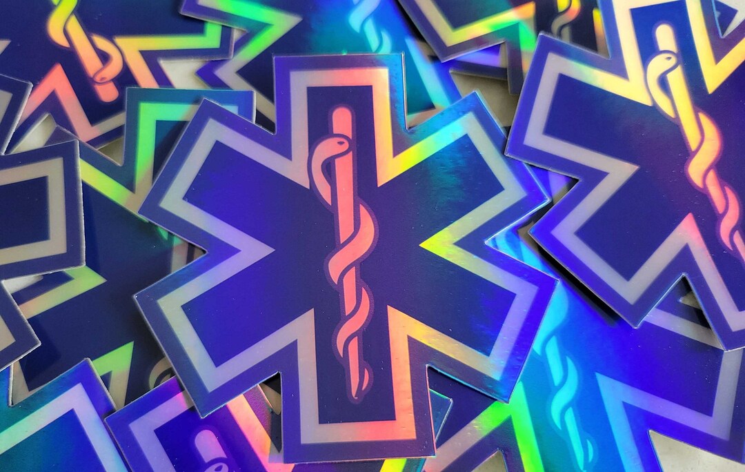 Star of Life Holographic Stickers - Etsy