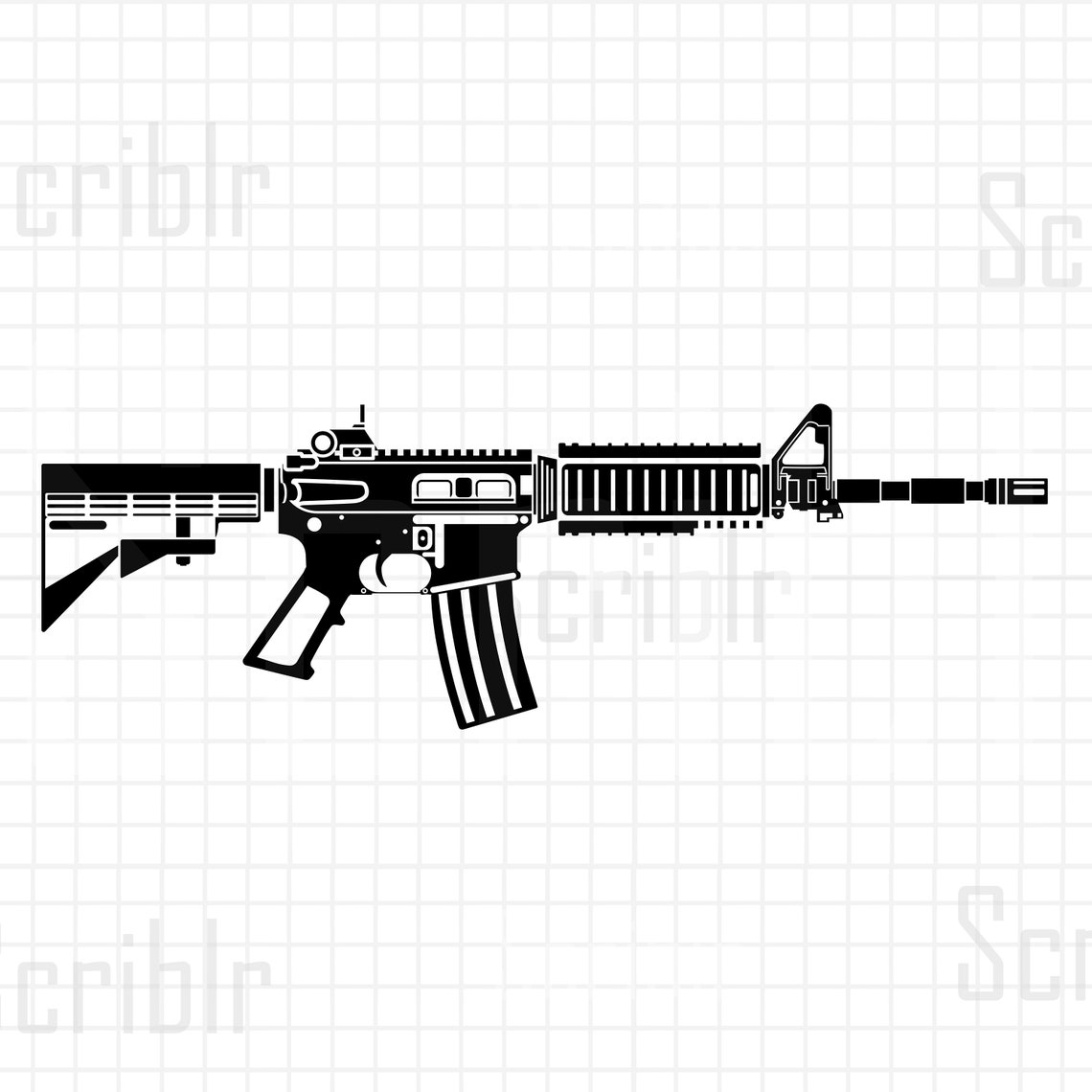 M4 AR15 Assault Rifle SVG Vector PNG - Etsy