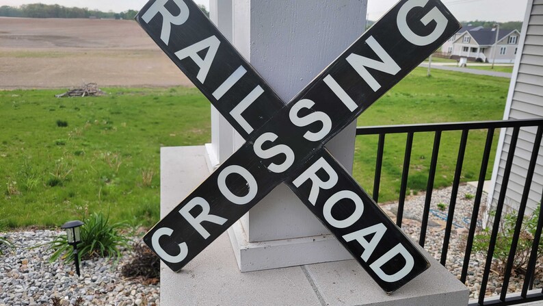 Railroad Crossing Warning Sign - Etsy