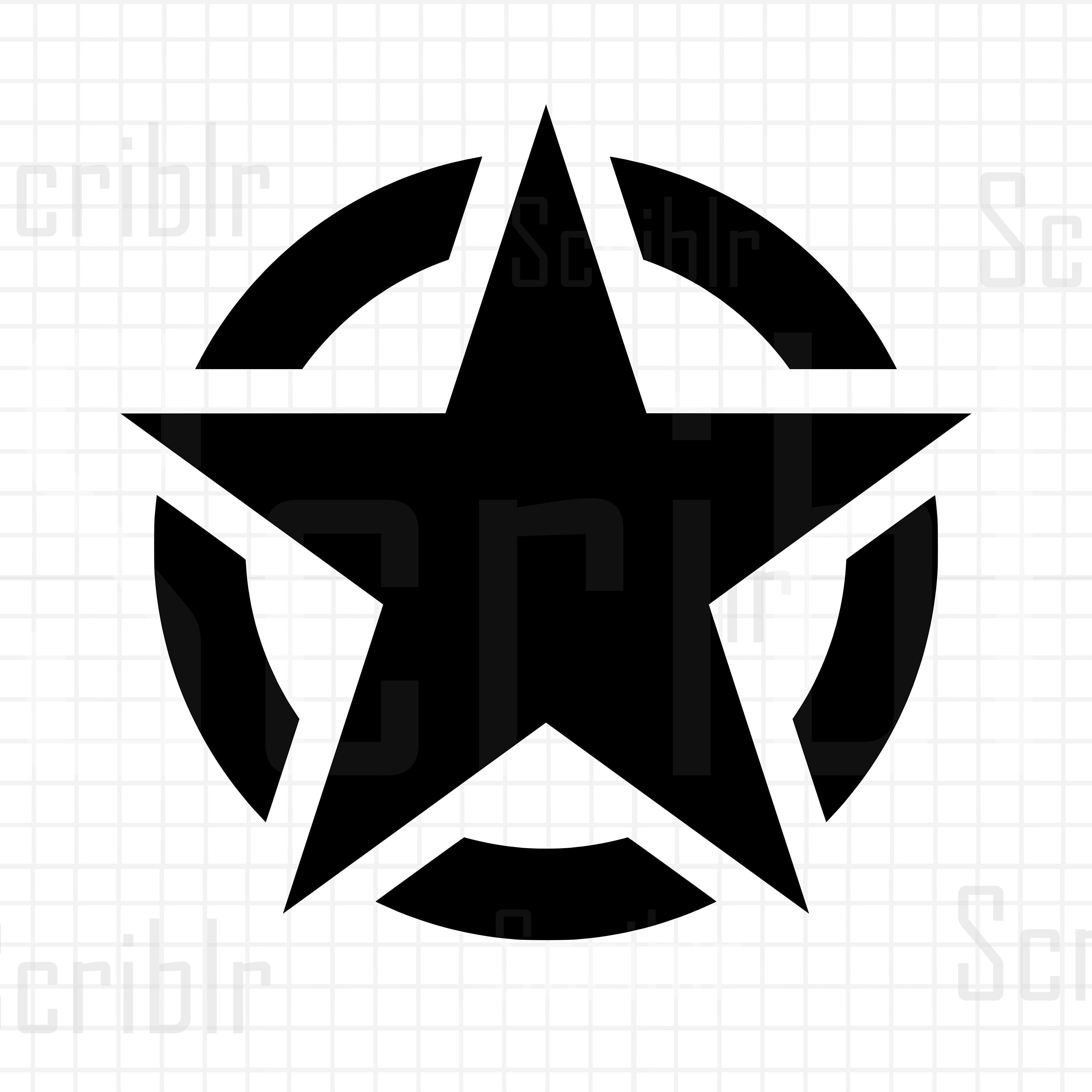Retro Star Military Vector SVG JPG PNG Cut File - Etsy México