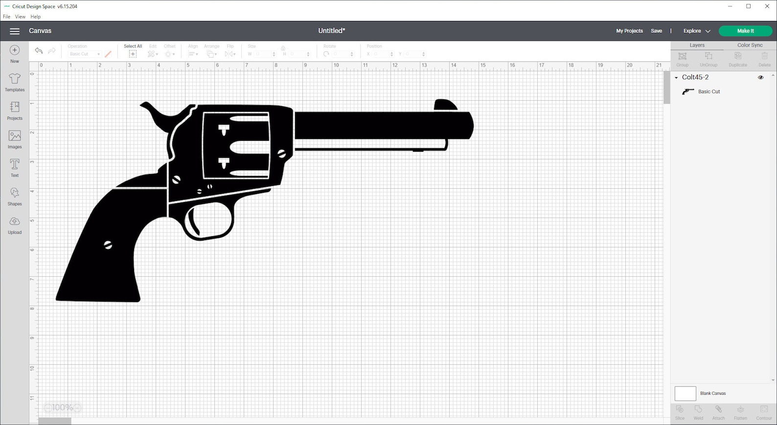 Colt 45 Western Gun SVG Cutfile PNG - Etsy