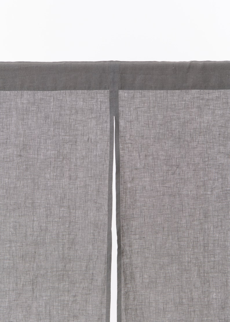 Noren Curtains Dark Gray Color. Japanese Linen Noren Panel. | Etsy