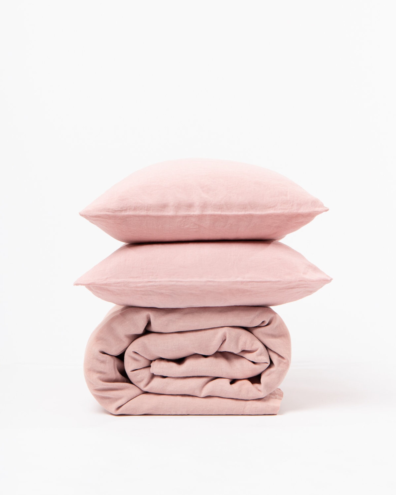 Linen Bedding Set in Blush rose Color. Linen Duvet Cover and - Etsy