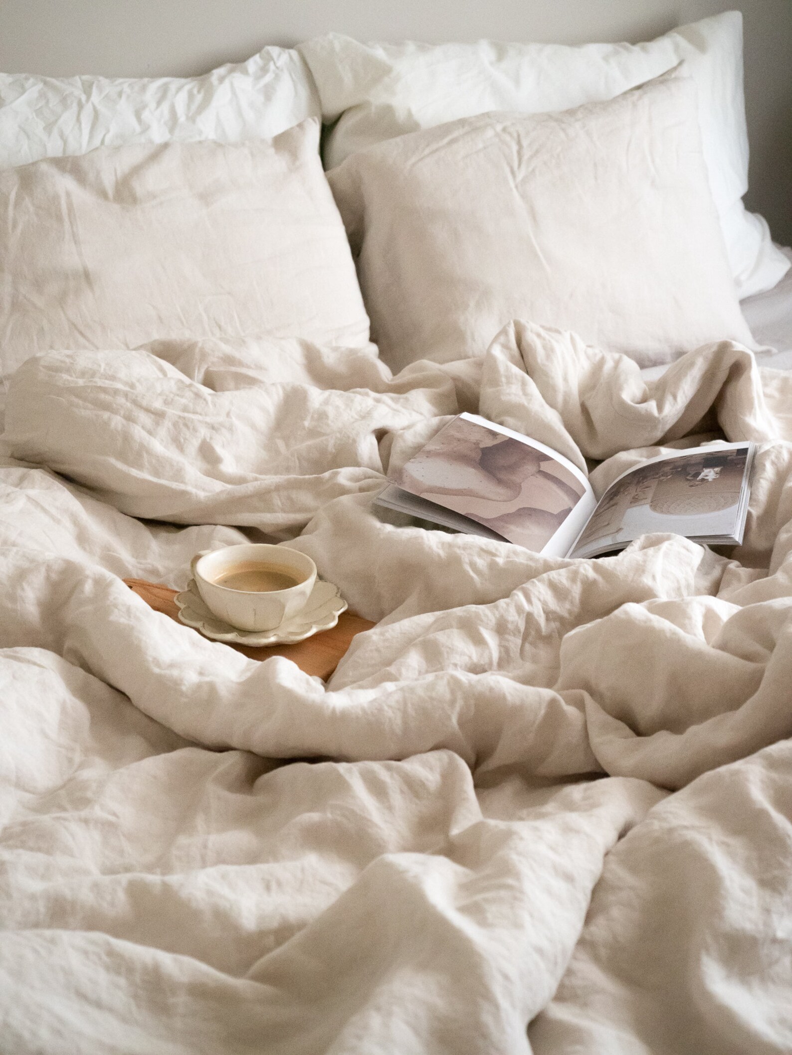 Linen Bedding Set in Beige Color. Linen Duvet Cover and 2 - Etsy