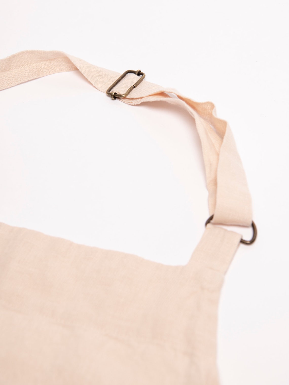 Peach Color Linen Apron. Full Apron for Women and Men. Beige | Etsy
