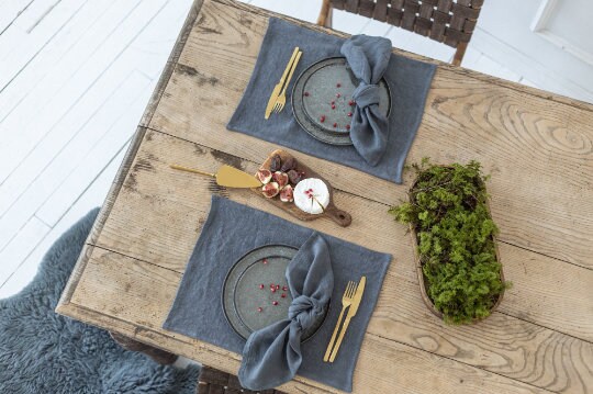 Linen Napkins. Zero Waste Gift. Set of 2. Natural Linen. - Etsy