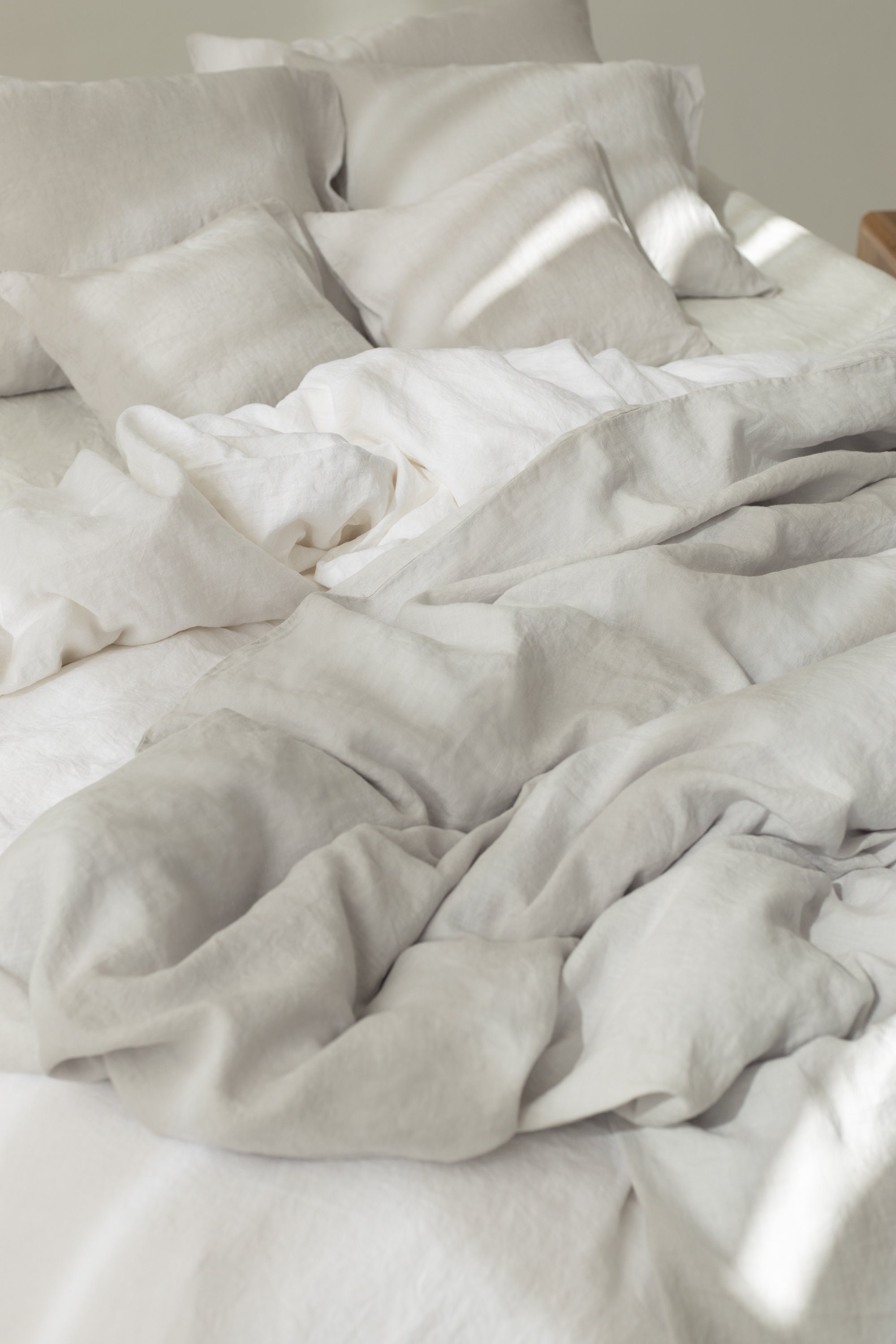 Light Grey Linen Duvet Cover. 100% Natural. Stonewashed. - Etsy