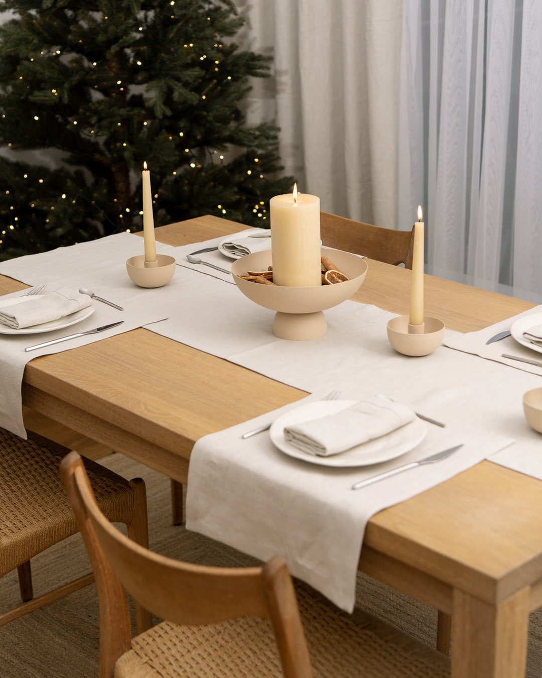 Holiday Table Runner Table Setting Farmhouse Table Setting - Etsy