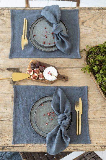 Linen Napkins. Zero Waste Gift. Set of 2. Natural Linen. - Etsy